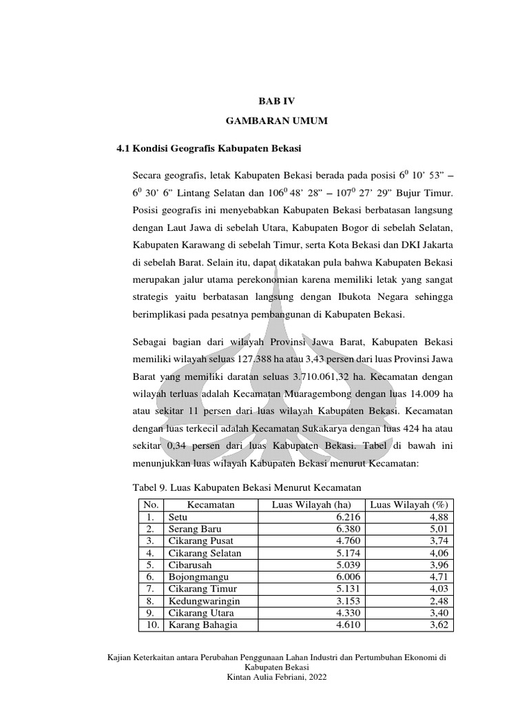 2022 TA SPW 083001700020 Bab-4 Gambaran-Umum | PDF
