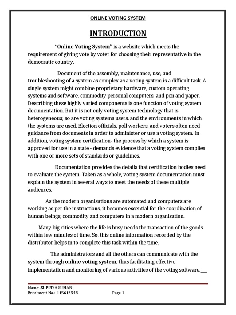 Online Voting System | PDF