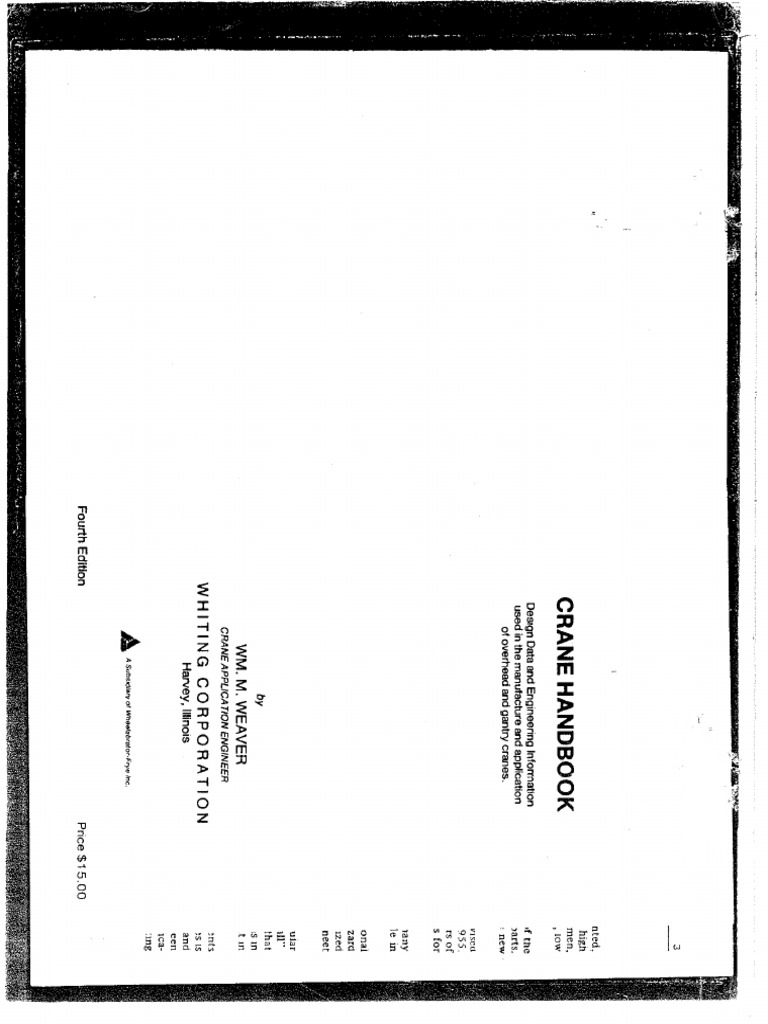 Whiting Crane Handbook WM.M.Weaver | PDF