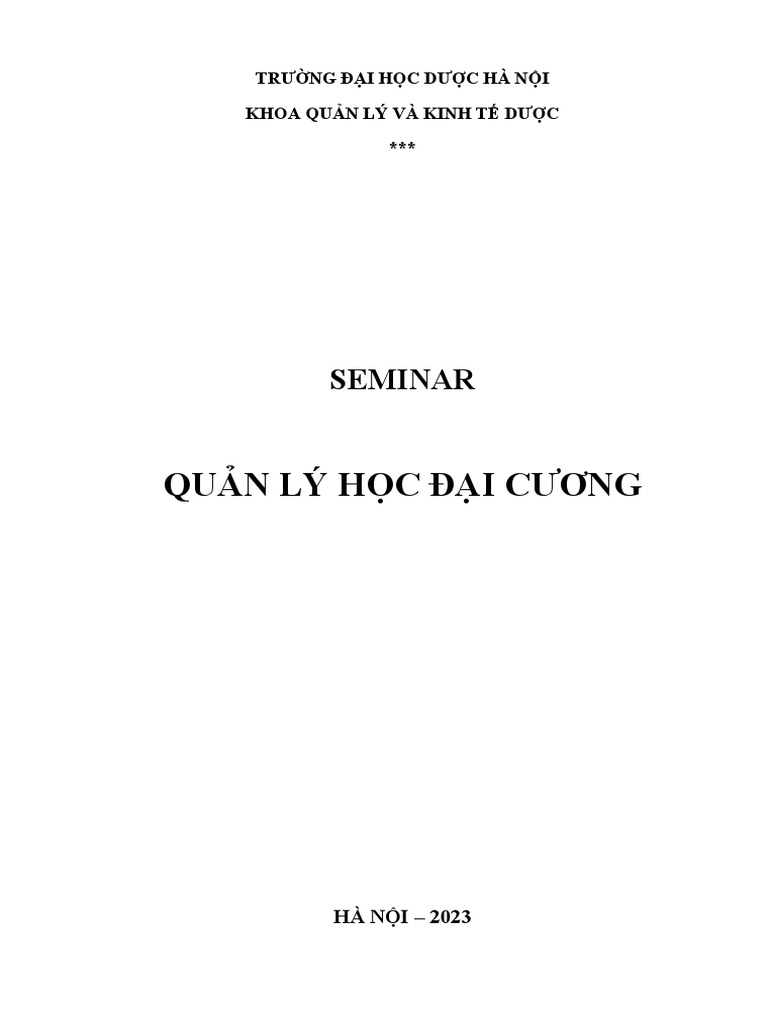 TÀI LIỆU SEMINAR QLH 2023 FINAL gui 1 | PDF