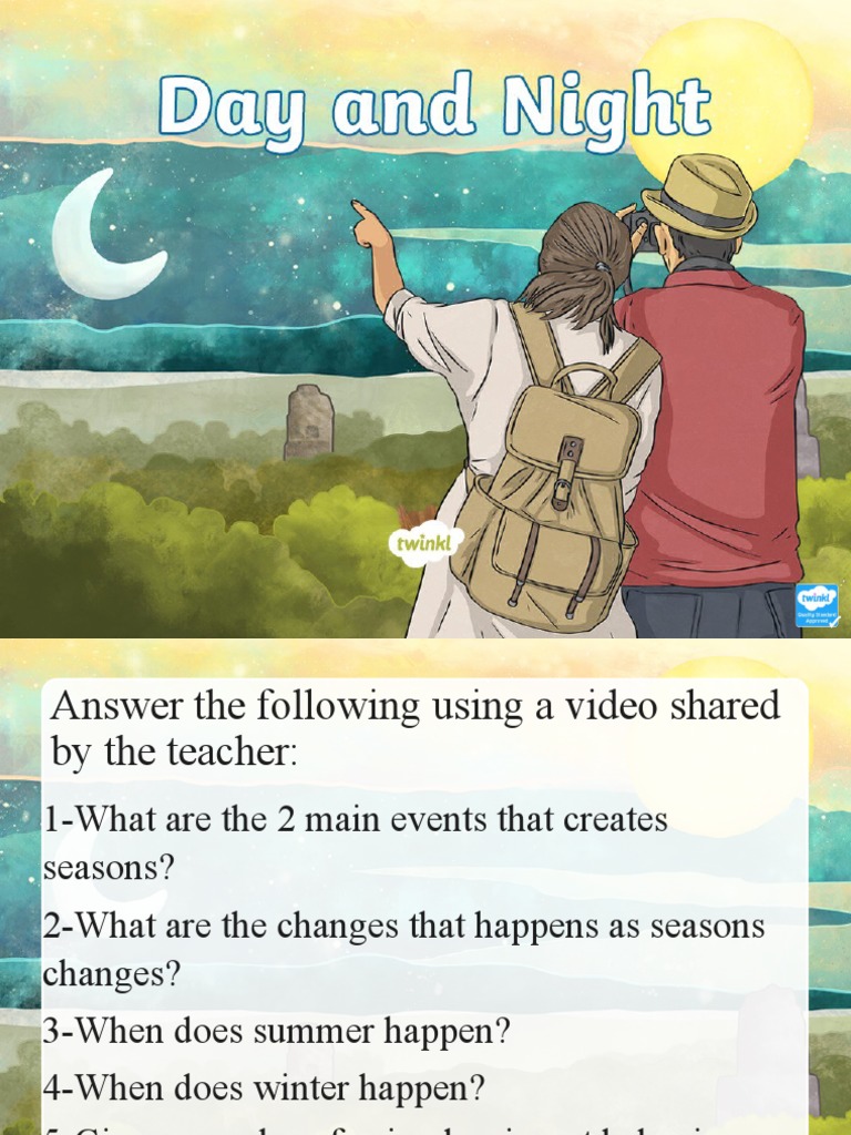 Session 2 Day-And-Night-Powerpoint - Ver - 9 | PDF | Night | Earth