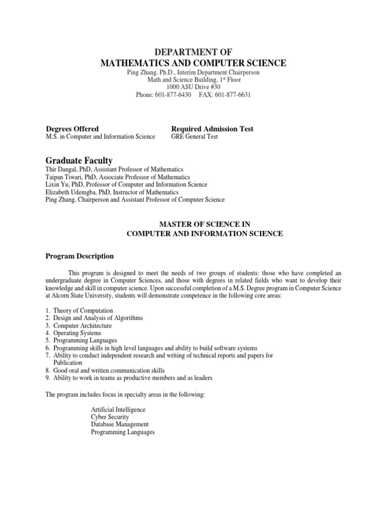 Mathematics And Computer Science Pdf Computer Science Field Mathematics