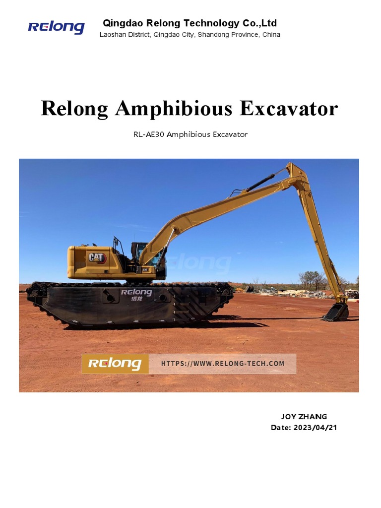 RL-AE30 Amphibious Excavator Solution | PDF