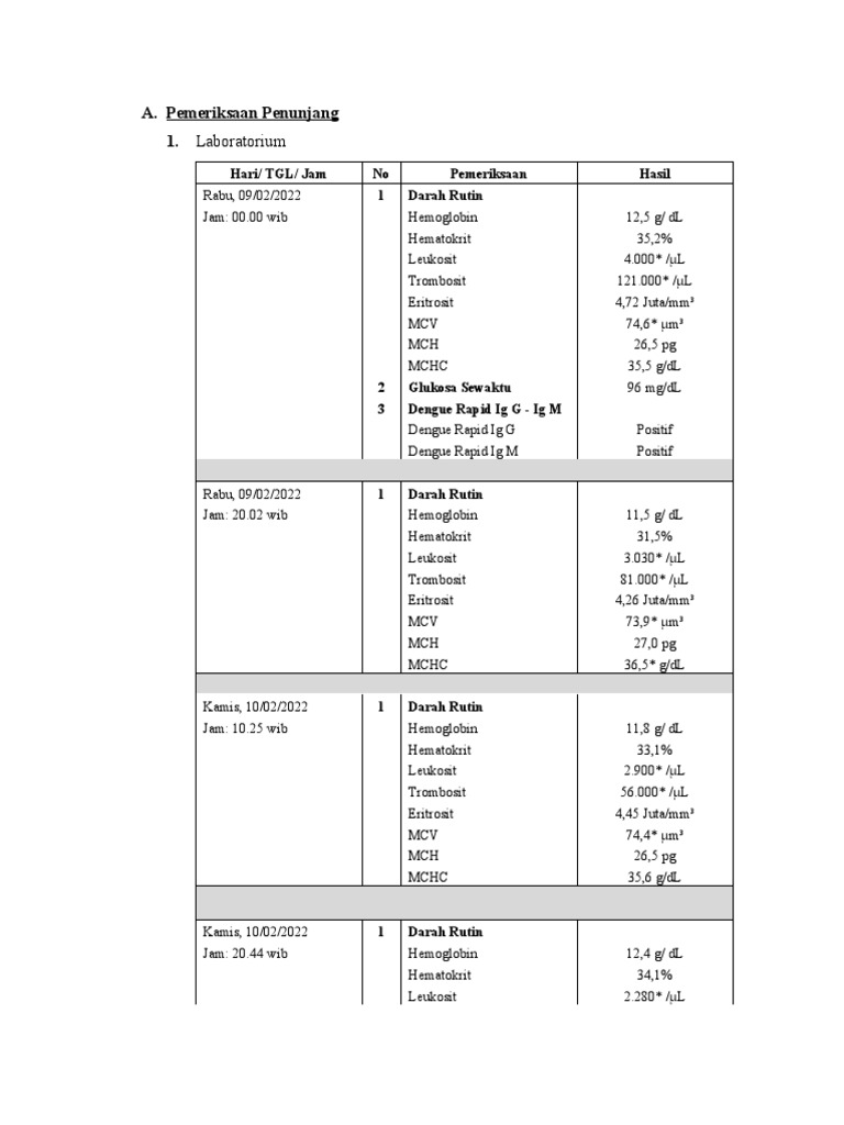 Pemeriksaan Penunjang | PDF