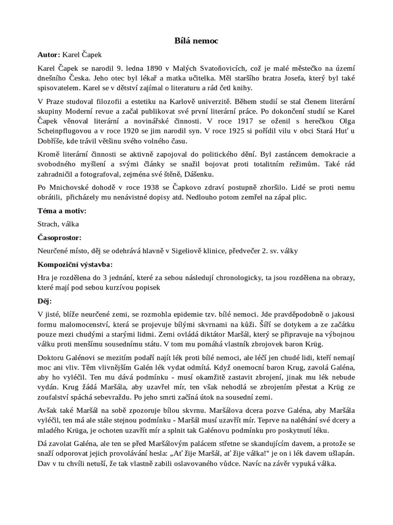 Bila Nemoc | PDF