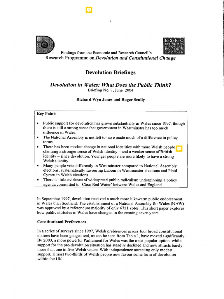 Welsh Devolution | PDF