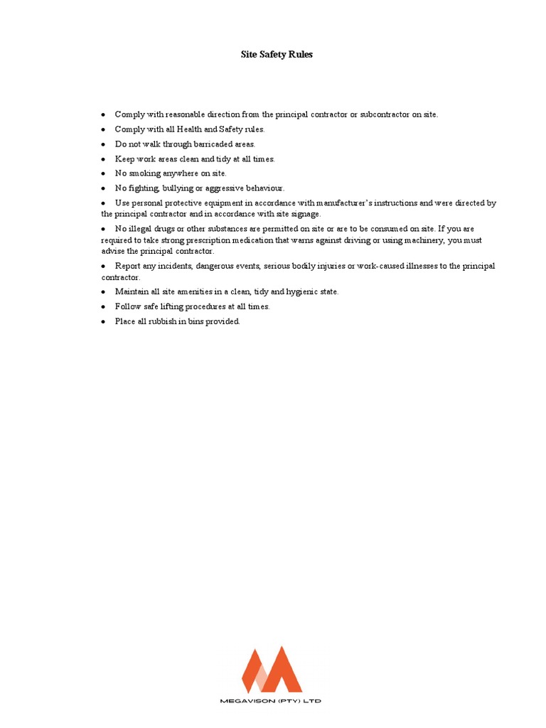 Construction Site Rules | PDF | Self-Improvement