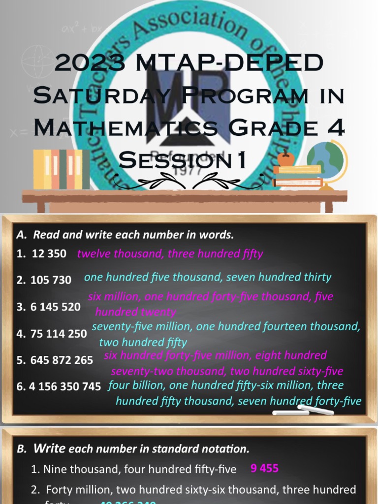 Mtap Grade 4 Talented Session 1 | PDF | Teaching Methods & Materials | Home & Garden