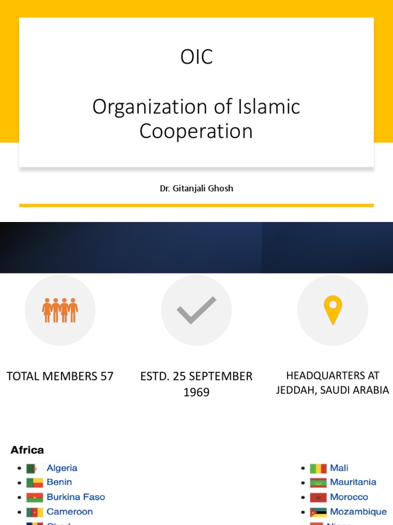 Organization of Islamic Cooperation: Structure, Organs, and Affiliated ...