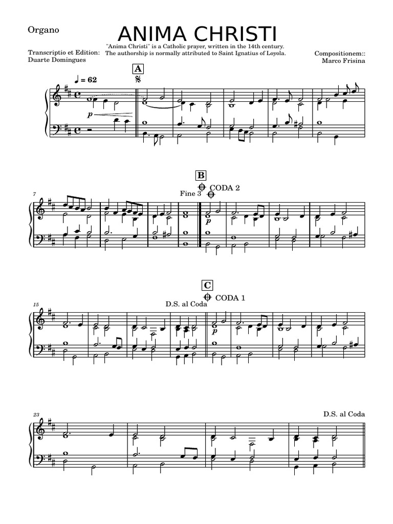 Anima Christi Sanctifica Me Partie Orgue | PDF | Spirituality | Catholic Spirituality