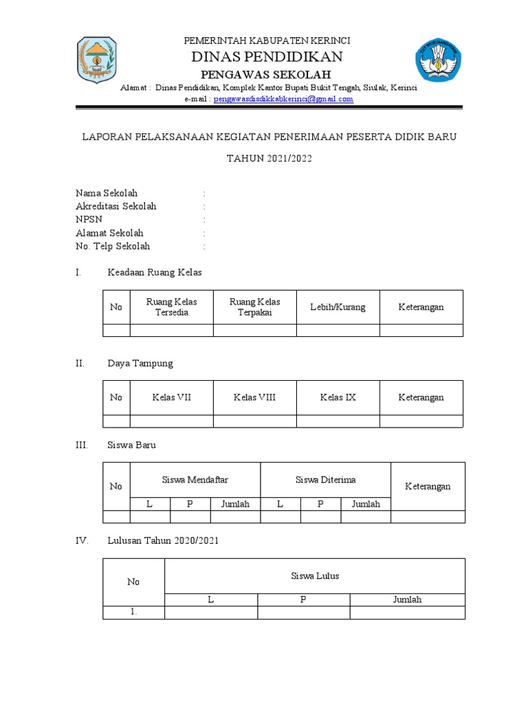 Format Laporan Pemantauan PPDB | PDF