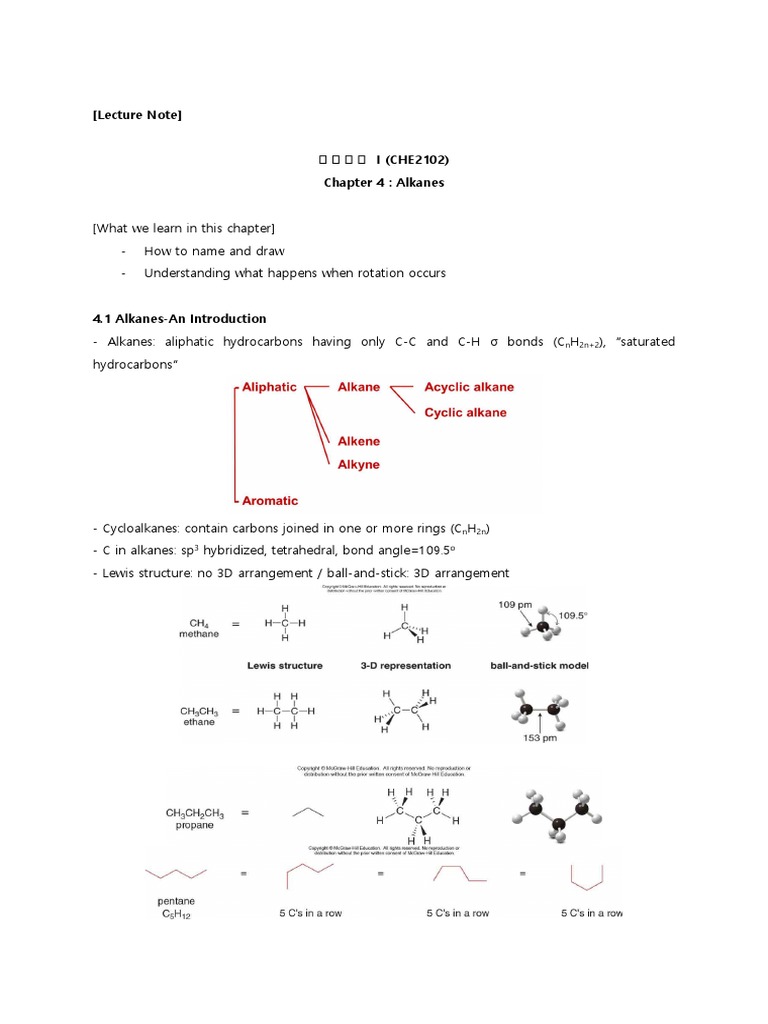 organic chemistry 1-Chapter 4-lecture note | PDF