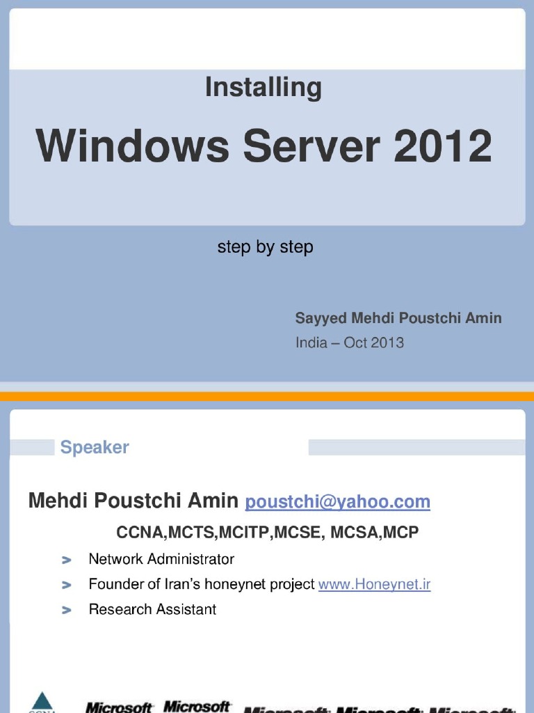 windows server 2012 install | PDF