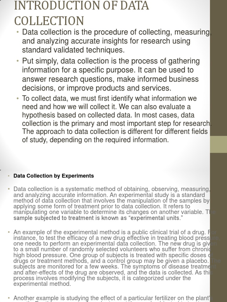 Introduction of Data Collection | PDF