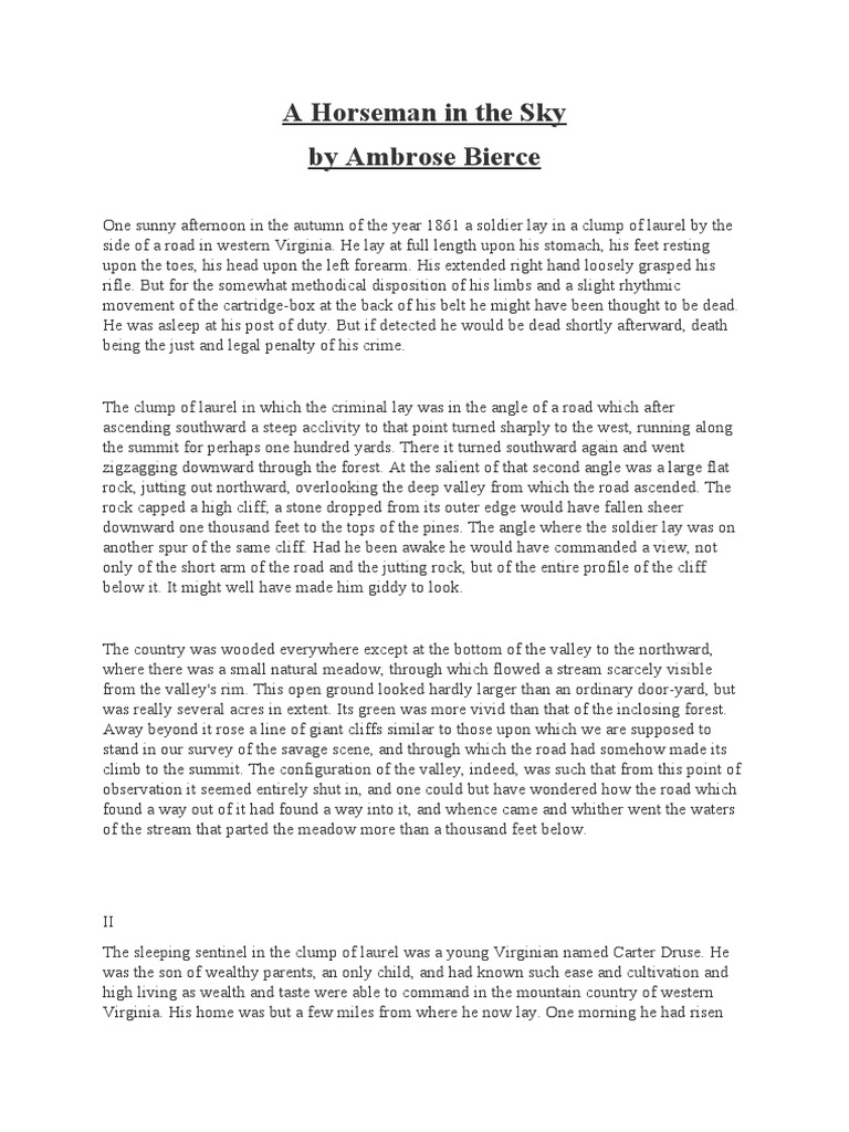 A Horseman in The Sky | PDF | Young Adult