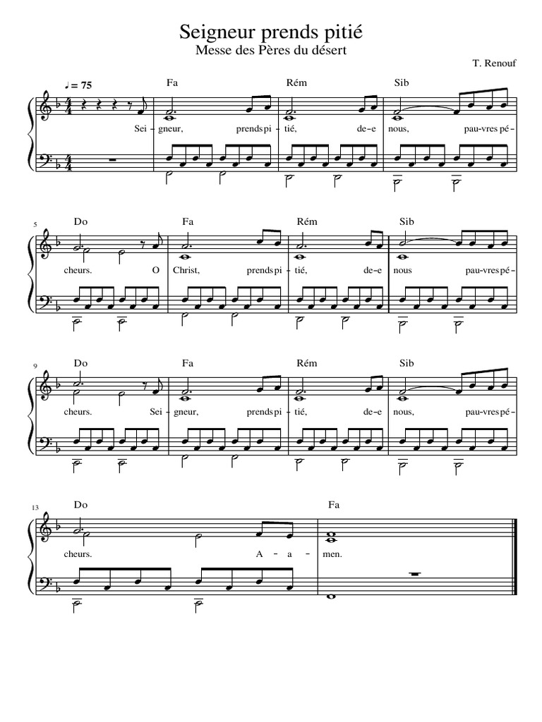 Seigneur Prends Pitié - Messe Des Pères Du Désert | PDF