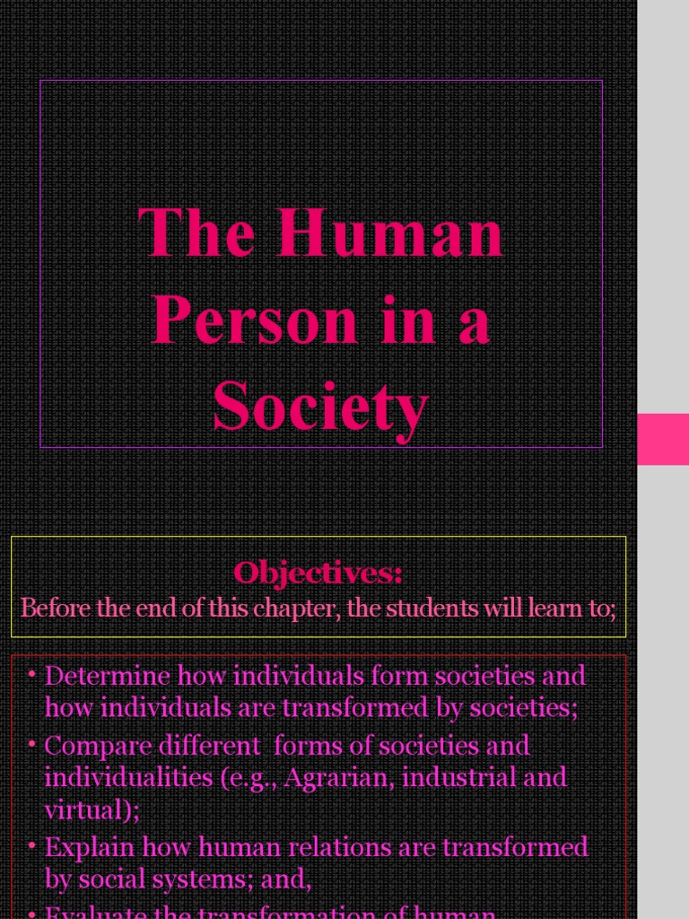 The Human Person in Society IntroPhil | PDF