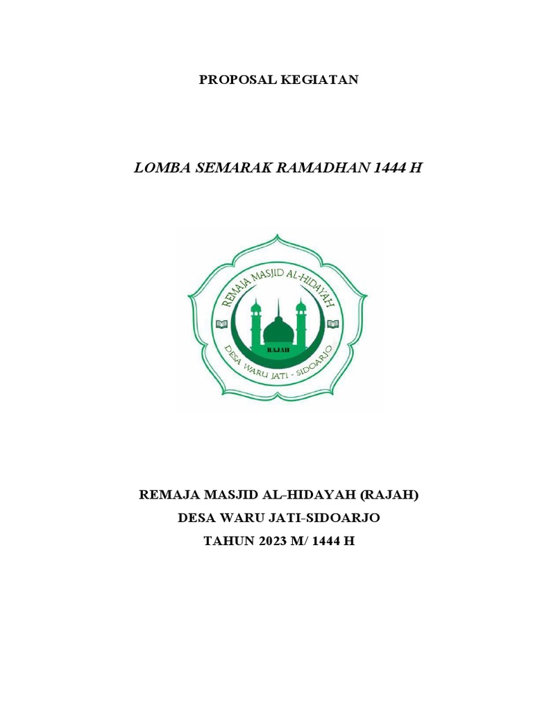 Proposal Kegiatan Semarak Ramadhan 1444 H | PDF
