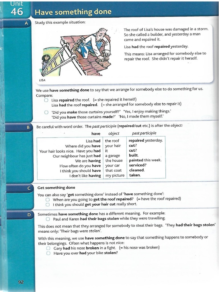 Get - Have Something Done (Answer Key) | PDF