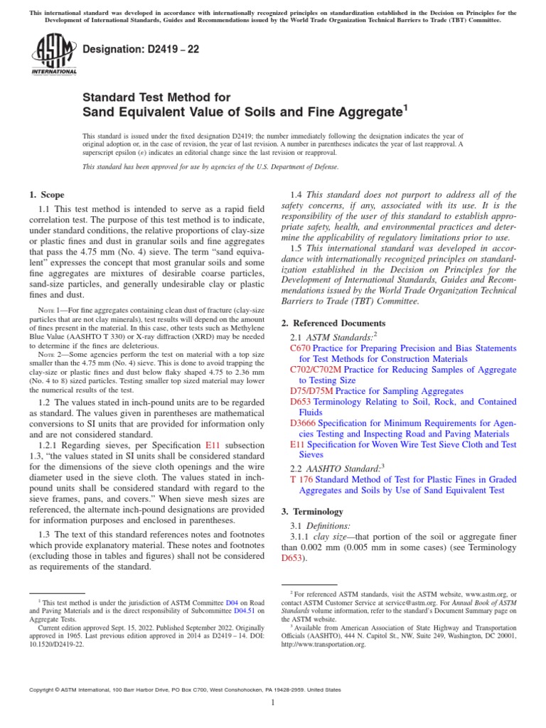 ASTM - D2419 22 - en US | PDF | Pipe (Fluid Conveyance) | Materials