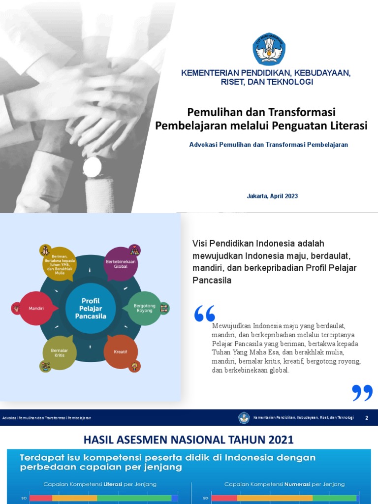 Kebijakan Pemulihan Dan Transformasi Pembelajaran - Materi Pleno ... Kebijakan Pemulihan Dan Transformasi Pembelajaran - Materi Pleno ...
