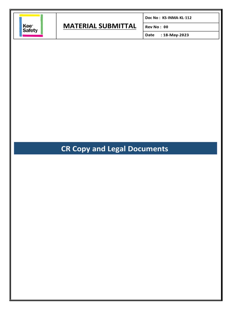 CR Copy and Legal Document Submission | PDF