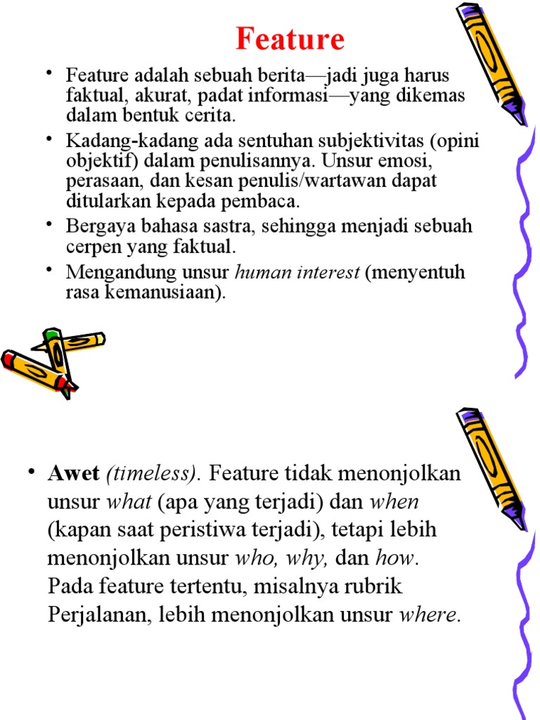 Menulis Feature Ppt | PDF