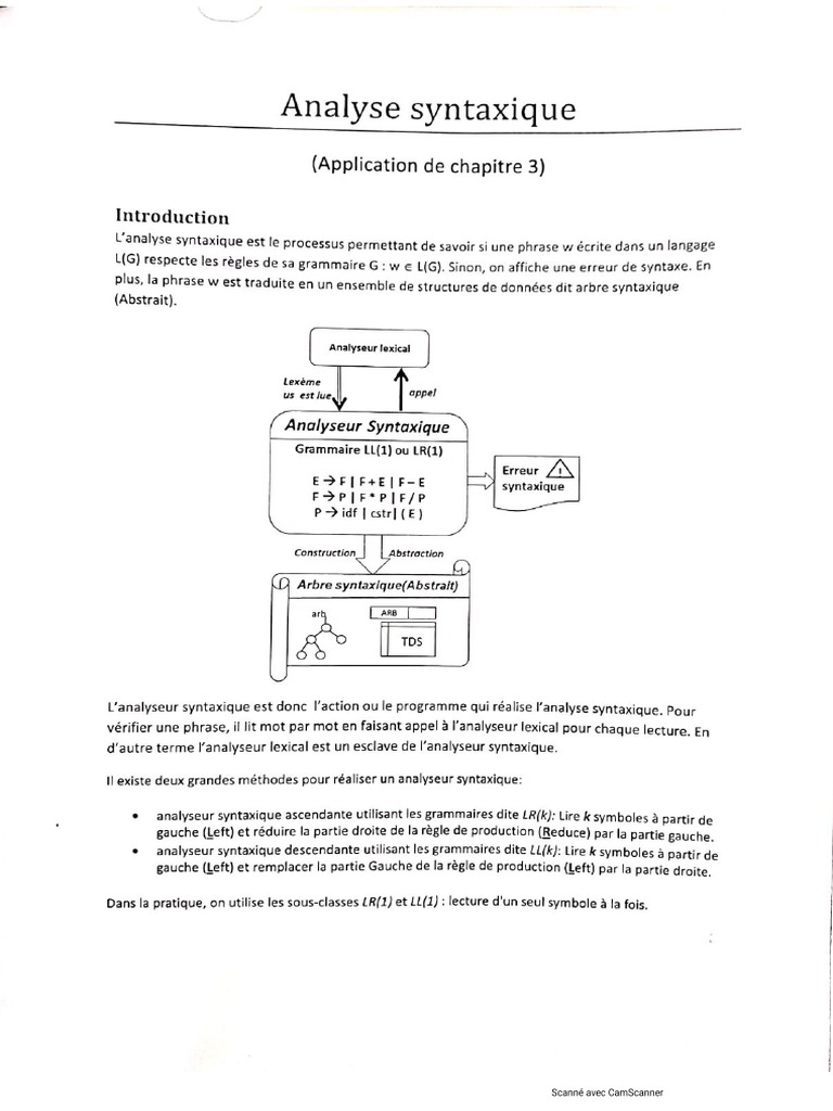 Analyse Syntaxique#Sémantique | PDF
