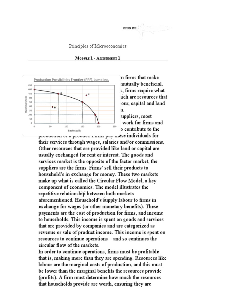 Microeconomics - Module 1 - Assignment 1 | PDF
