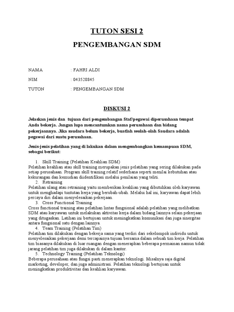 Tuton Sesi 2 | PDF