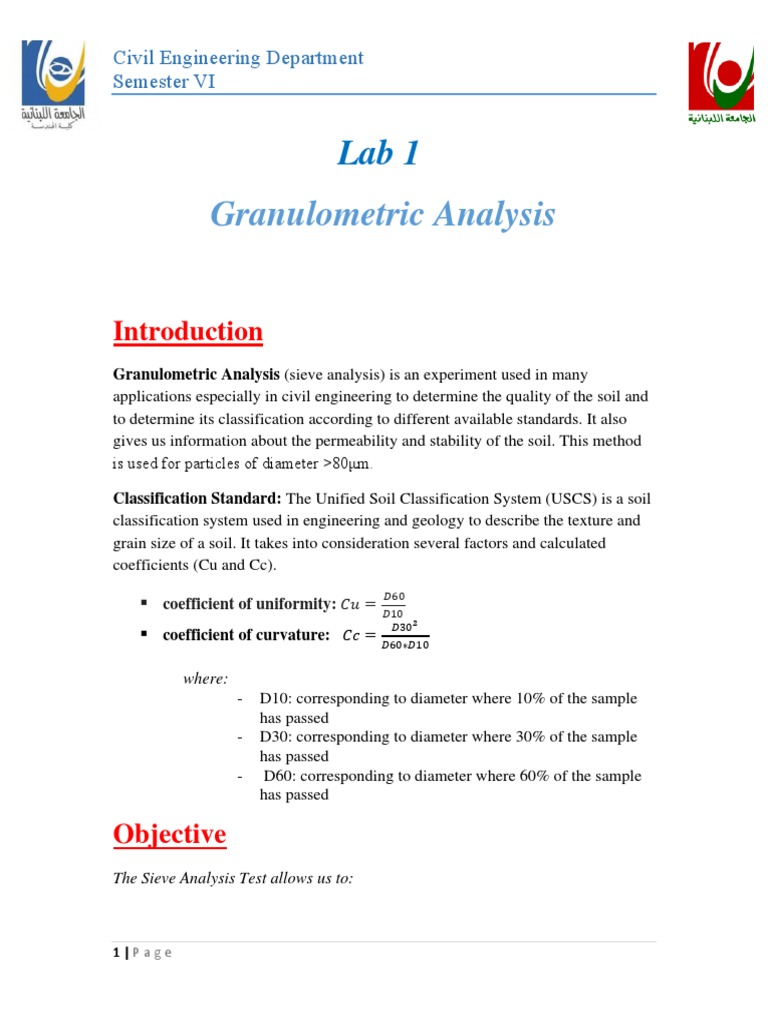 Granulometric Analysis in Civil Engineering | PDF
