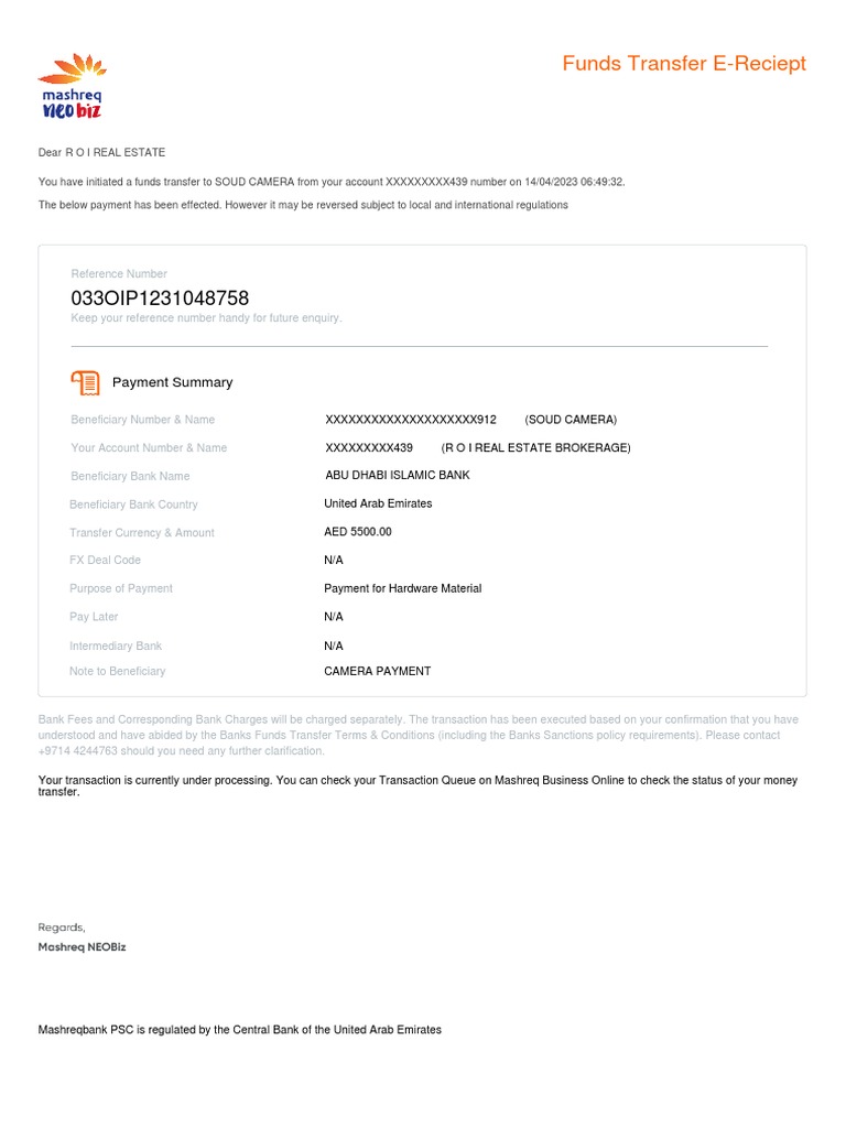 Camera Payment Confirmation | PDF | Finance & Money Management