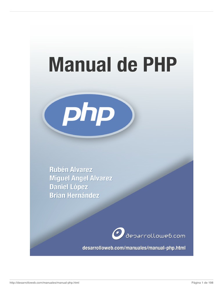 Manual de PHP | PDF | Php | Lenguaje de programación