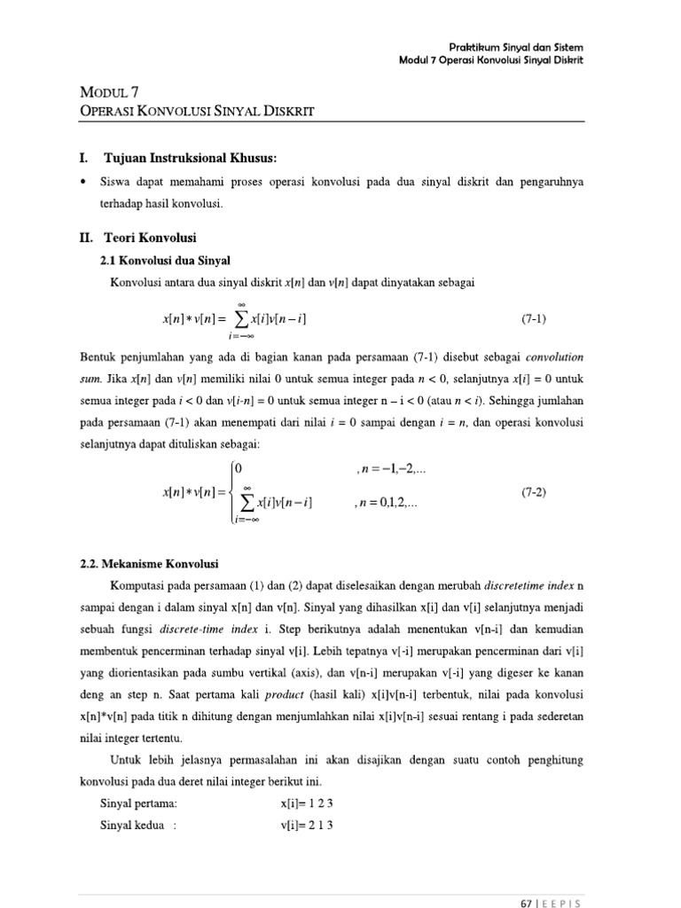 Modul 7-Praktikum Sinyal Sistem Dengan MatLAB | PDF Modul 7-Praktikum Sinyal Sistem Dengan MatLAB | PDF