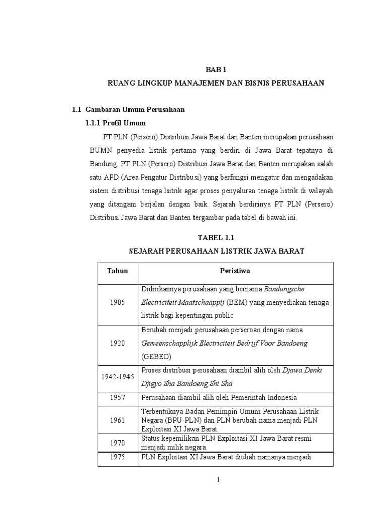 Contoh Proposal Magang PT PLN Persero | PDF