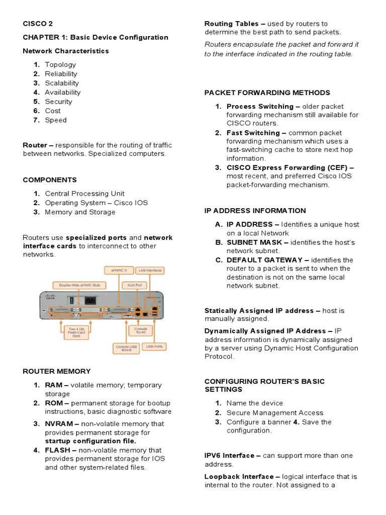 Cisco Router Configuration Basics | PDF