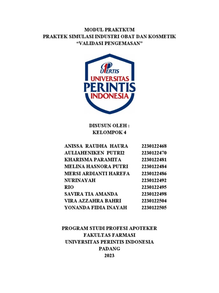 Modul Praktkum Validasi Pengemasan | PDF