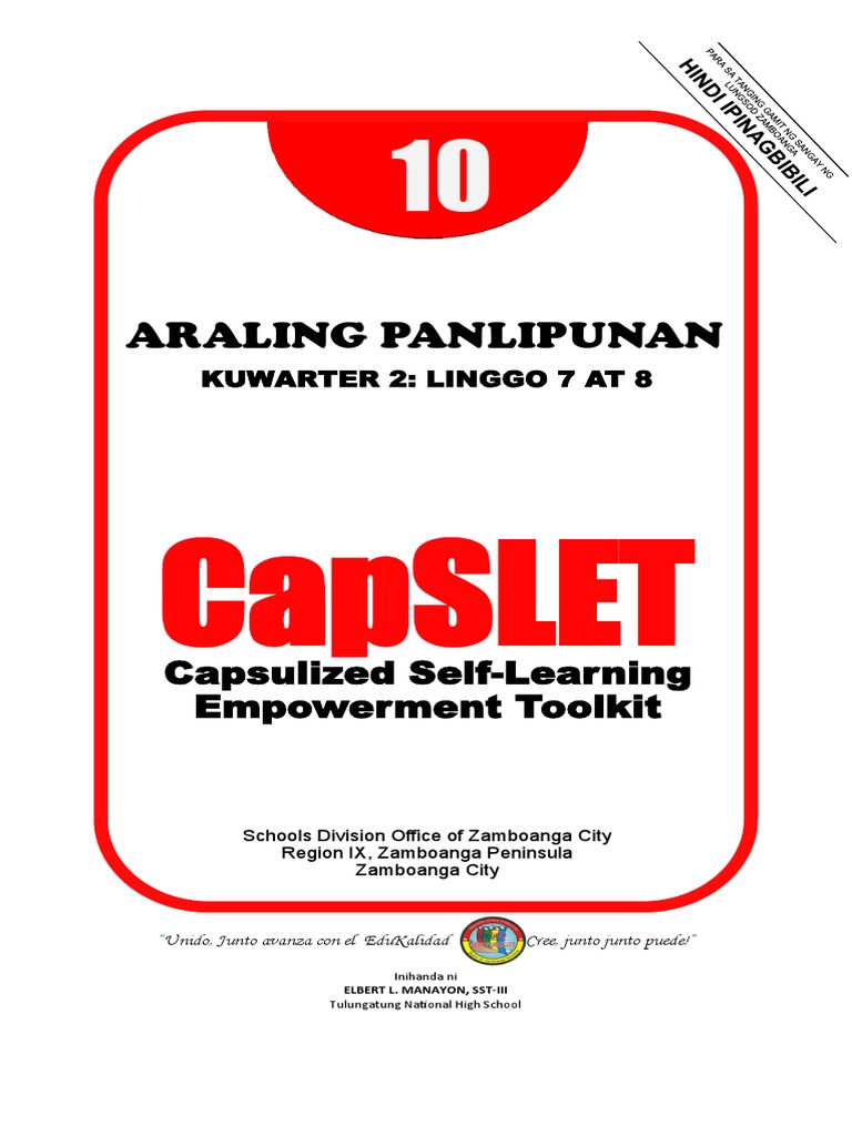AP 10 Q2 MELC 4 WEEK 78 PDF Learners | PDF