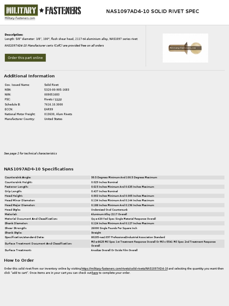 NAS1097AD4-10 Spec | PDF