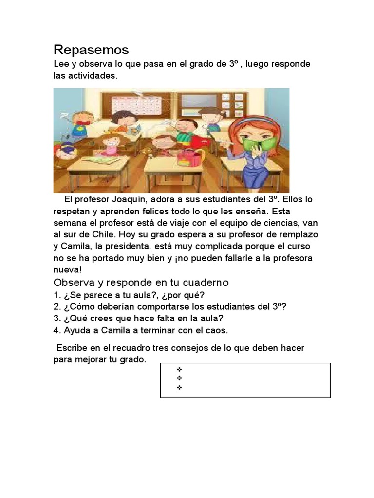 Repasemos el grado 3o y actividades del censo | PDF