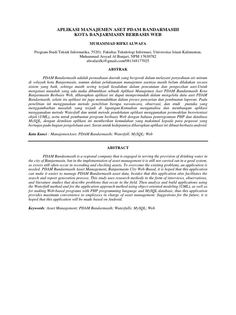 Muhammad Rifki Alwafa | PDF