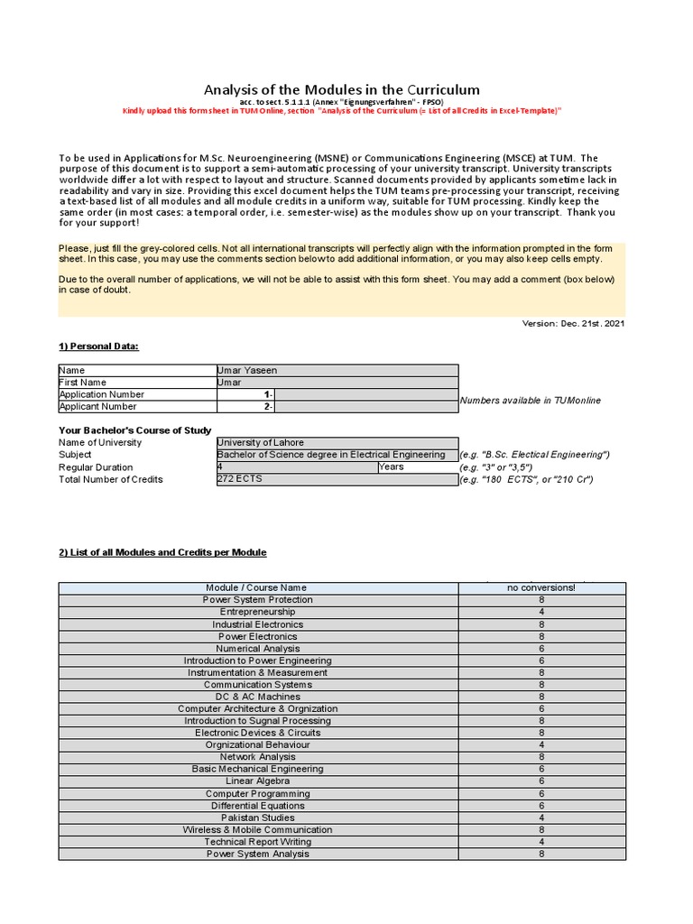 Transcript Analysis Curriculum | PDF | Electronic Engineering ...