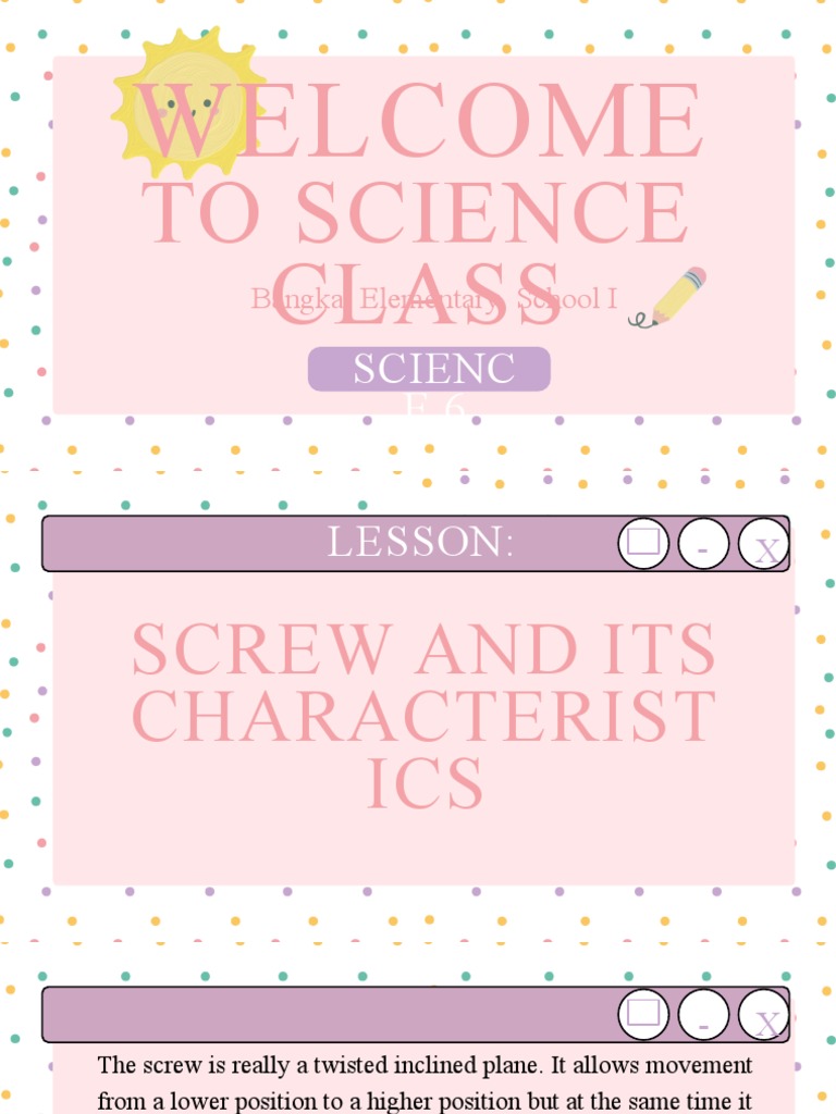 Understanding Screws in Science Class | PDF | Language Arts & Discipline
