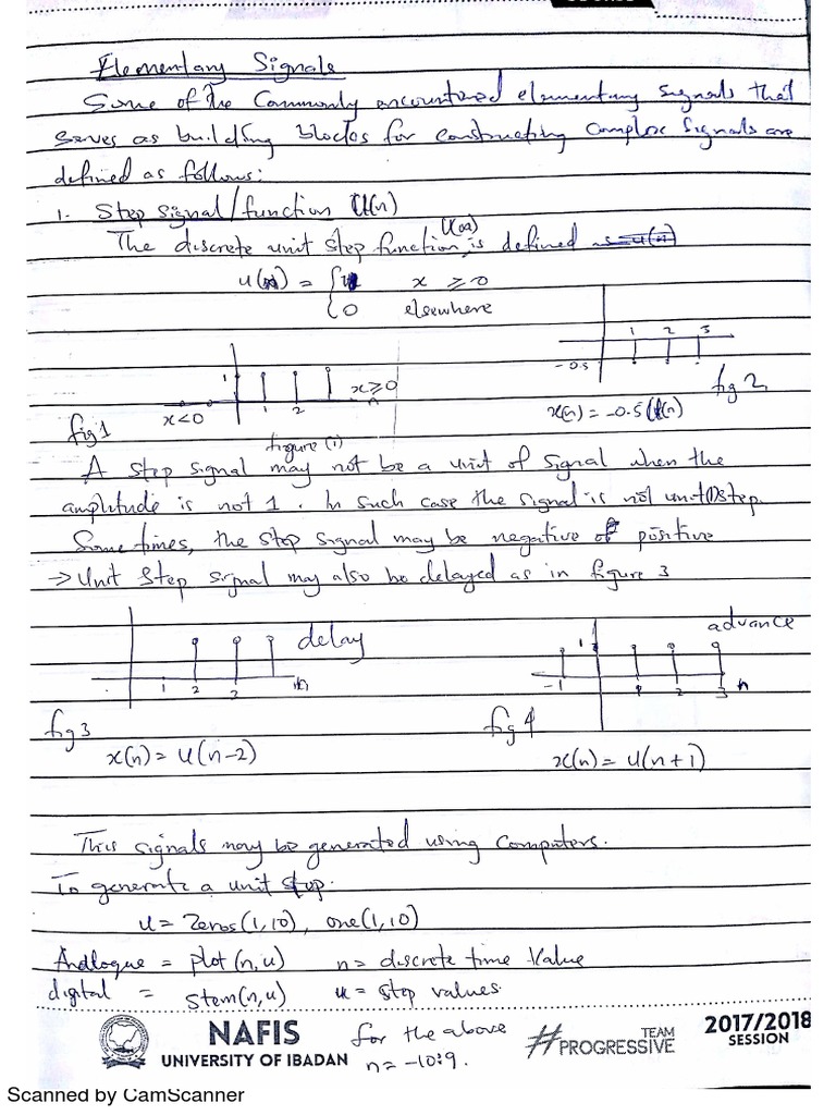 DSP Note Starting From Elementary Signals | PDF