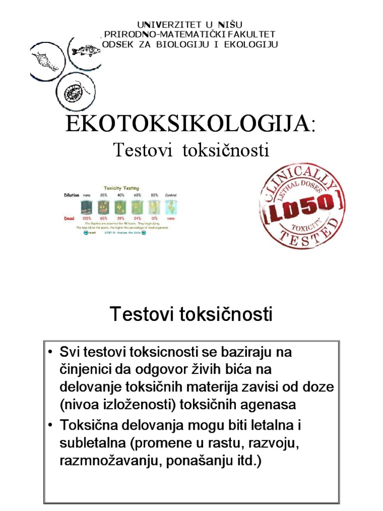 02 Testovi I Toksicnosti | PDF