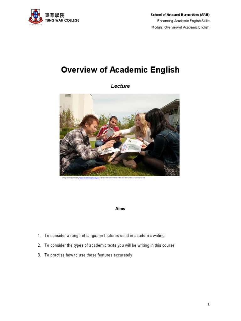 L1 - Overview of Academic English | PDF