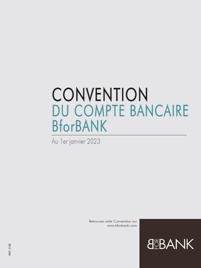 Convention Compte Bancaire | PDF | Banques | Virement bancaire