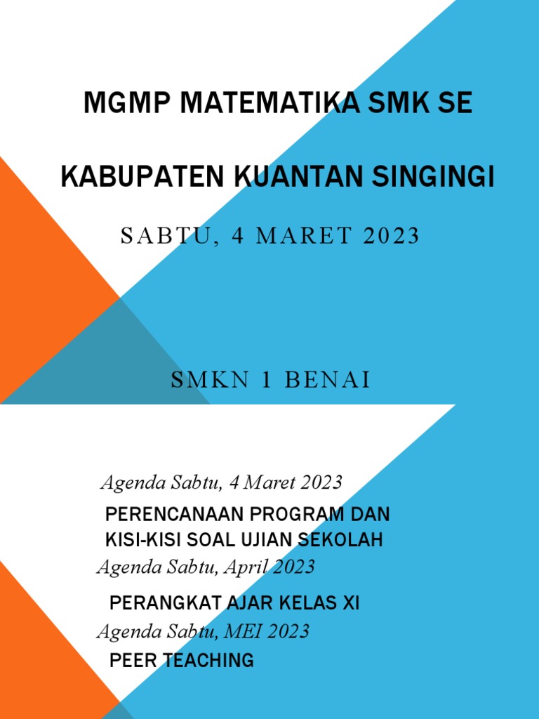 MGMP MATEMATIKA SMK Se Kabupaten Kuantan Singingi | PDF