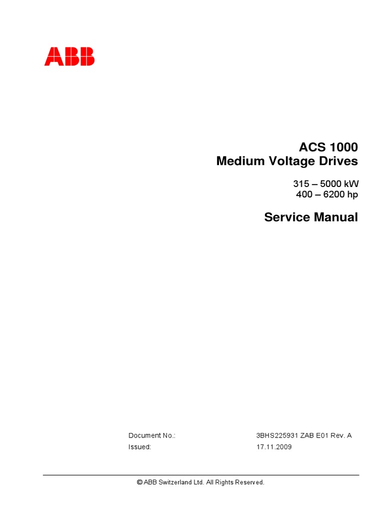 ACS 1000 Service Manual | PDF