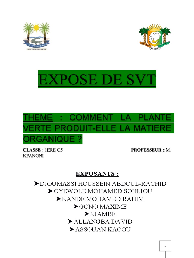 Exposé SVT Abdoul NOW (1) FINISHED | PDF